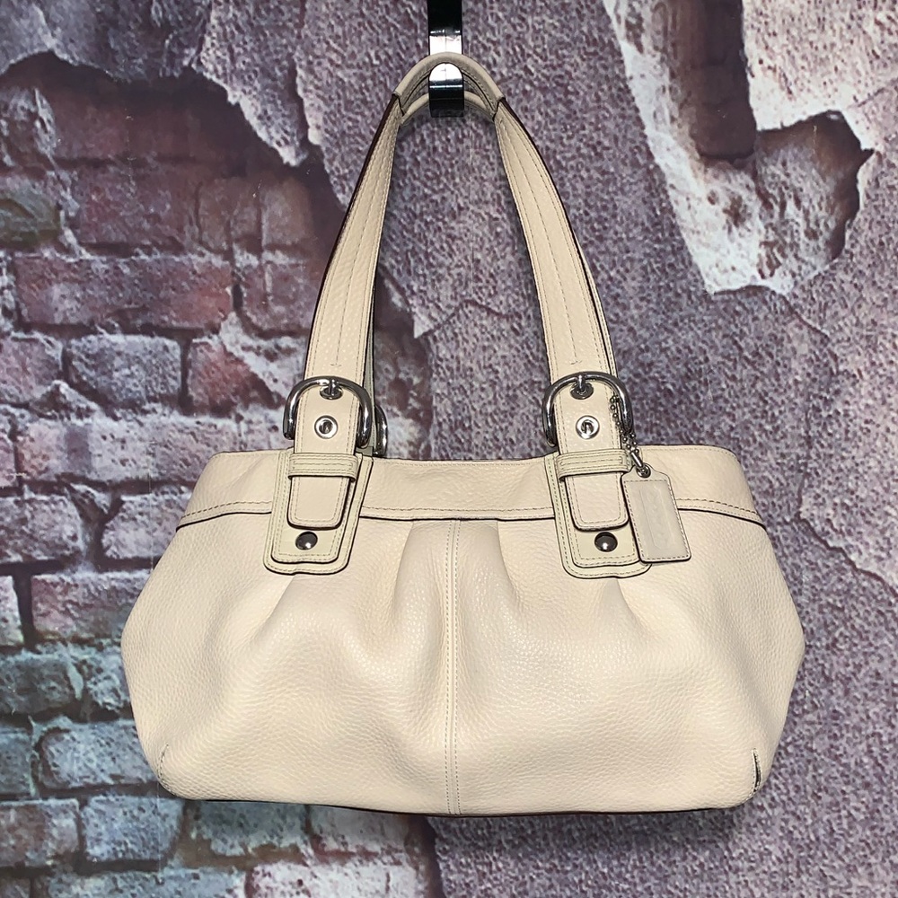 Coach Cream Pebbled Leather Soho Satchel Handbag 13732 - Gem